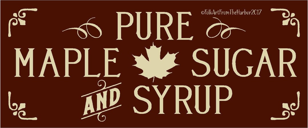 Pure Maple Syrup SVG Pdf Png - Etsy
