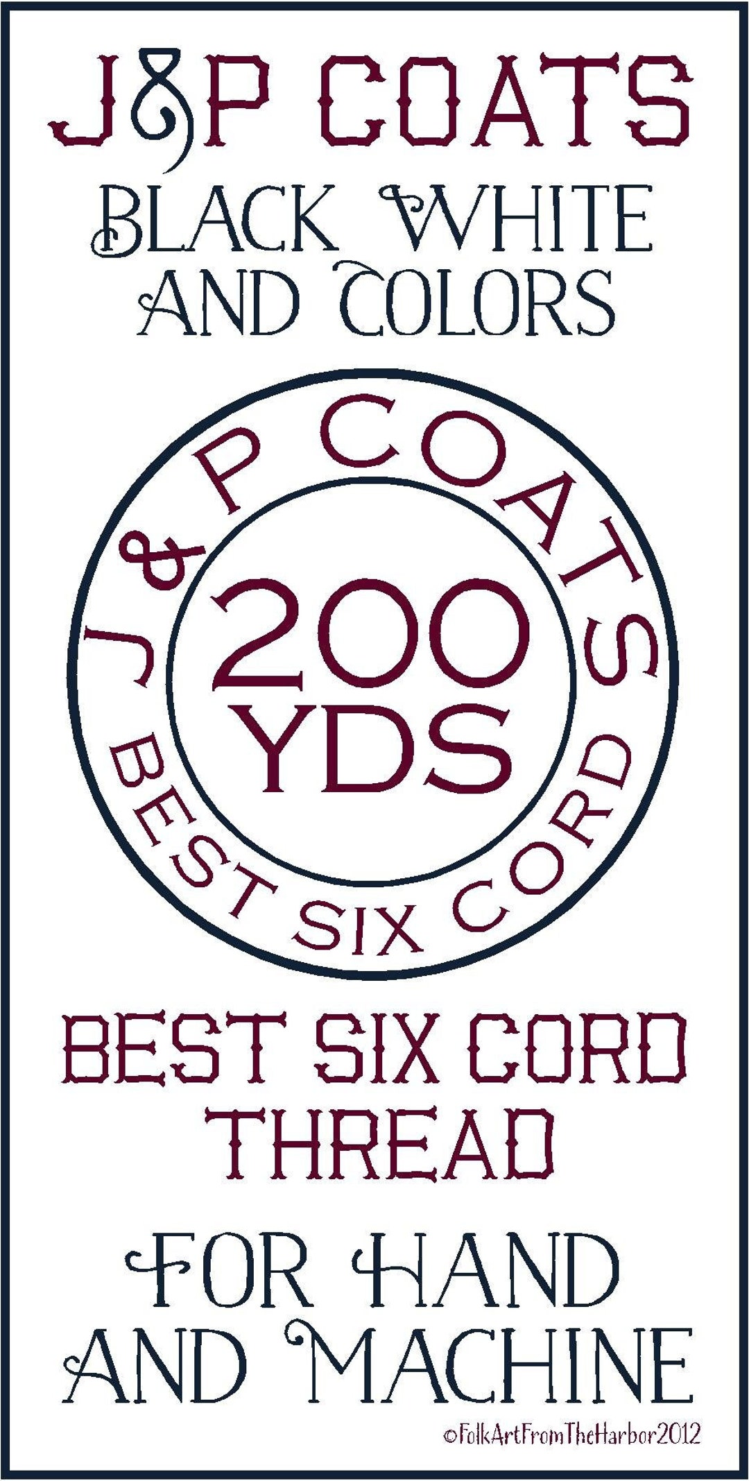 J&P Coats SVG PDF Png Digital Download Vintage Advertisement Sewing ...