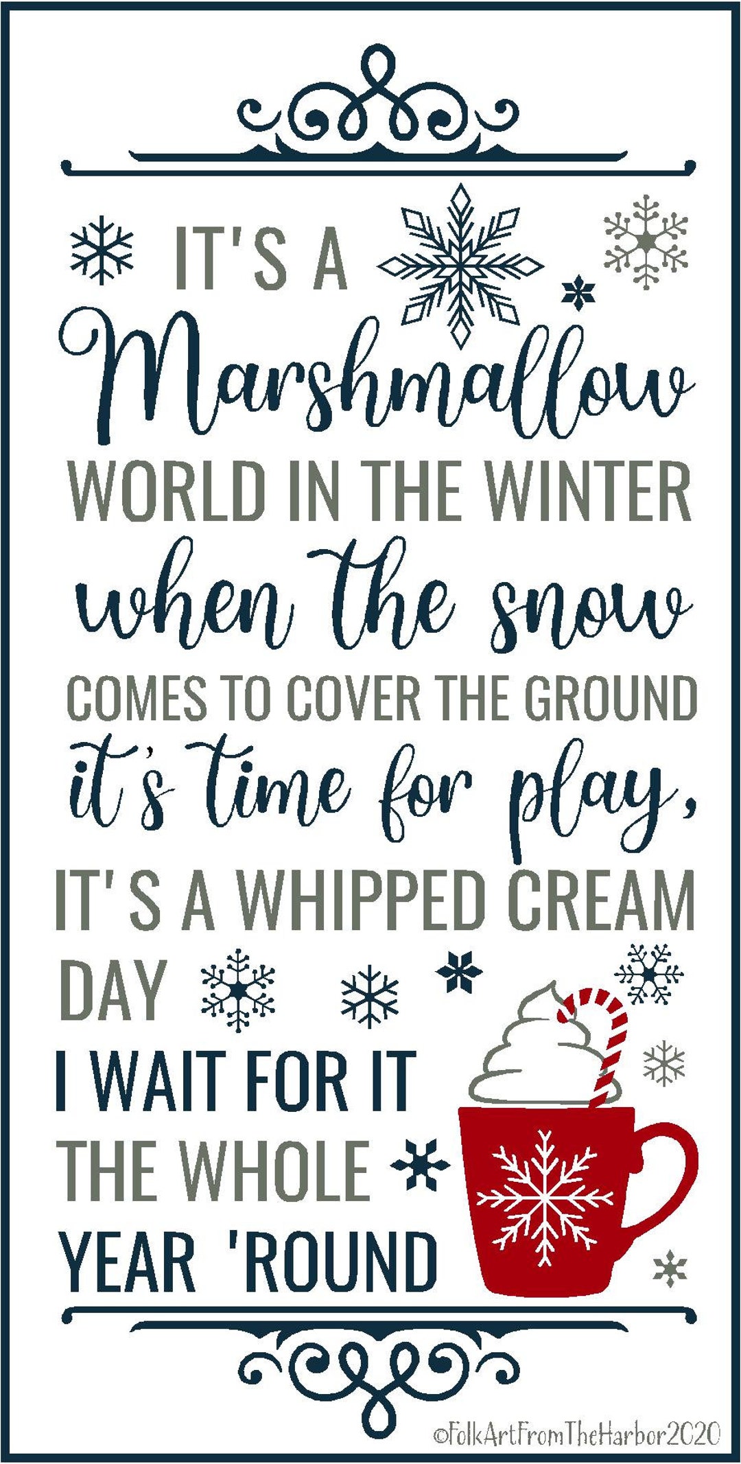 It's A Marshmallow World SVG - Etsy