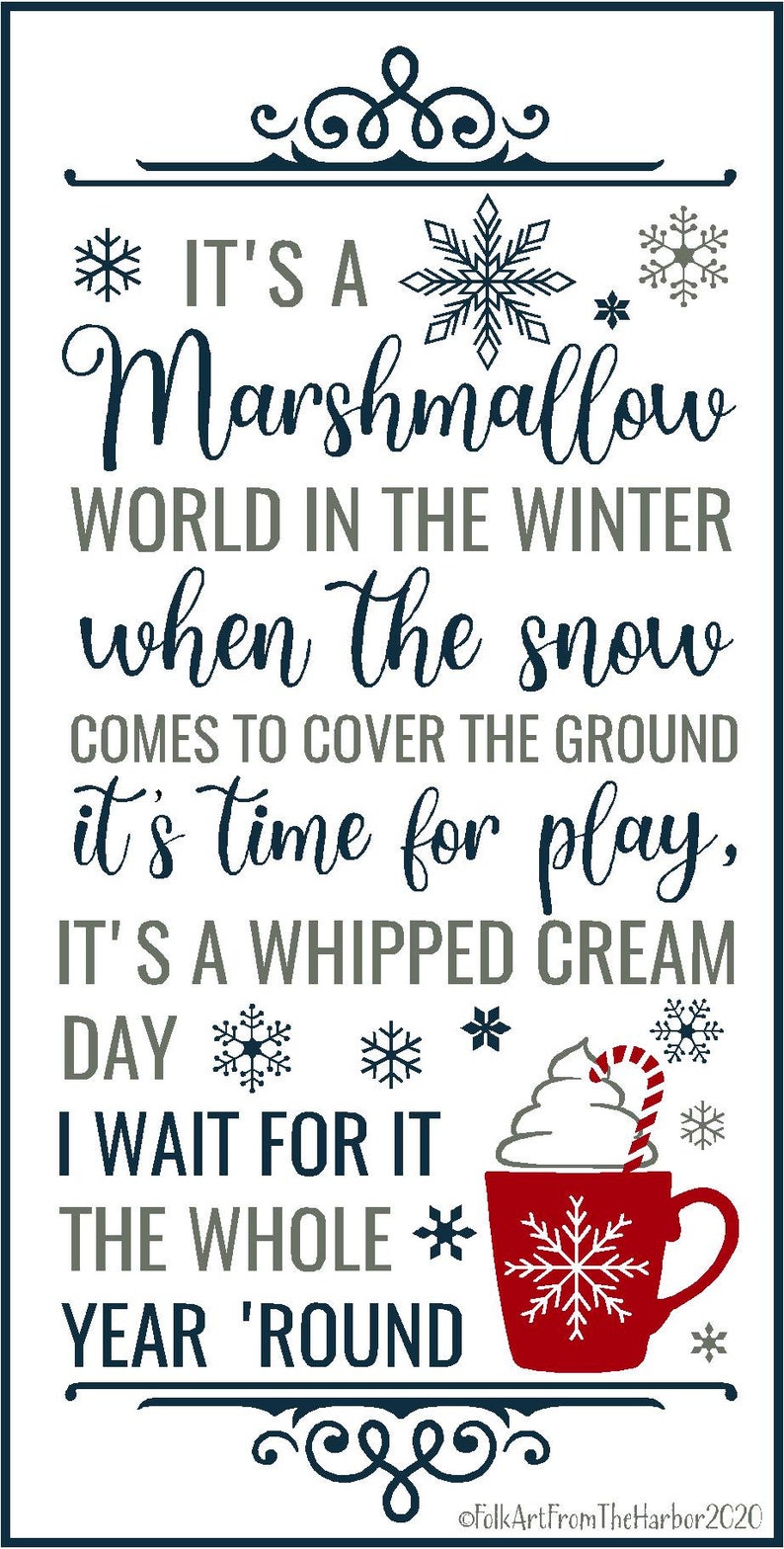 It's A Marshmallow World SVG - Etsy