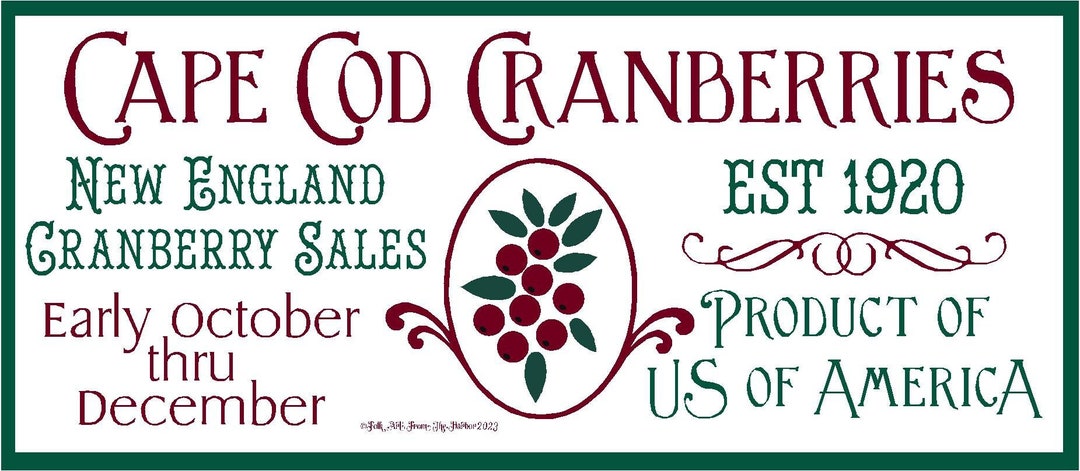 Cape Cod Cranberries SVG - Etsy