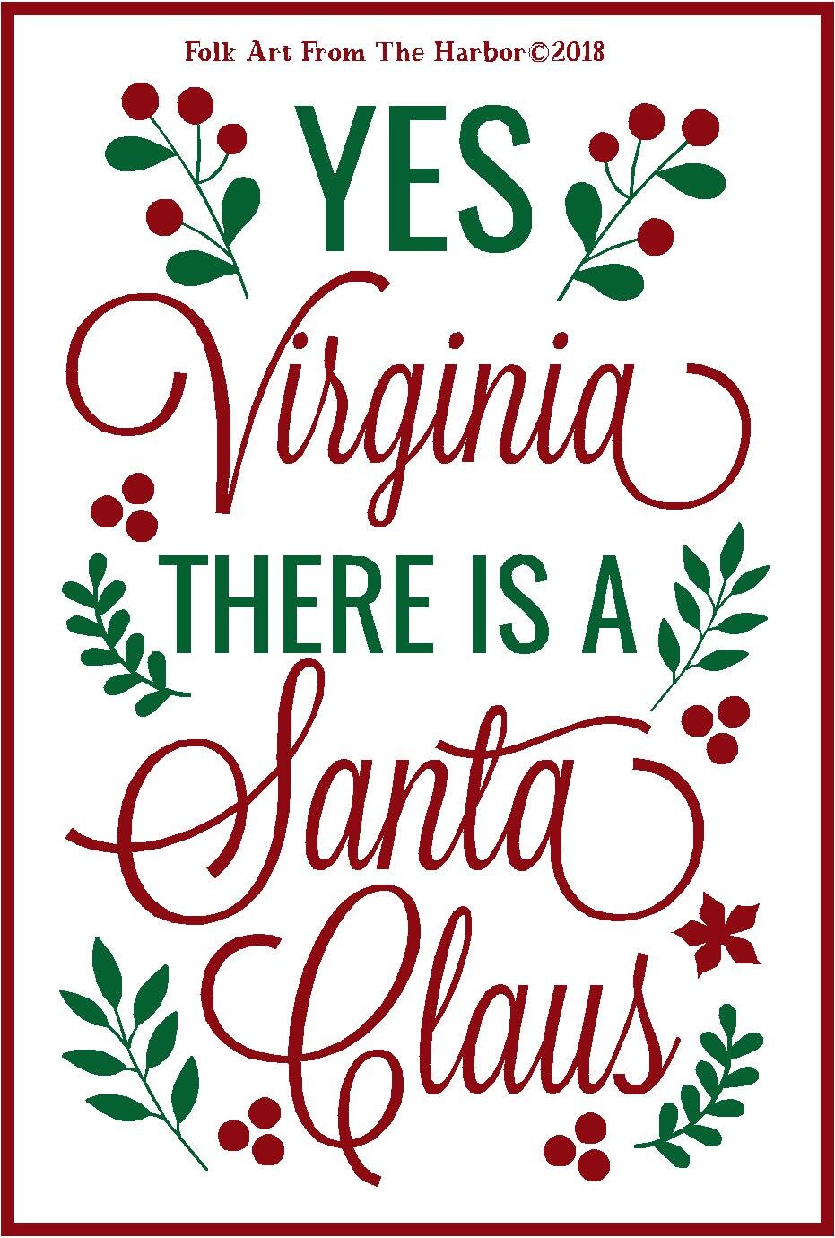 Yes Virginia There is A Santa Claus SVG File Digital Download Christmas ...