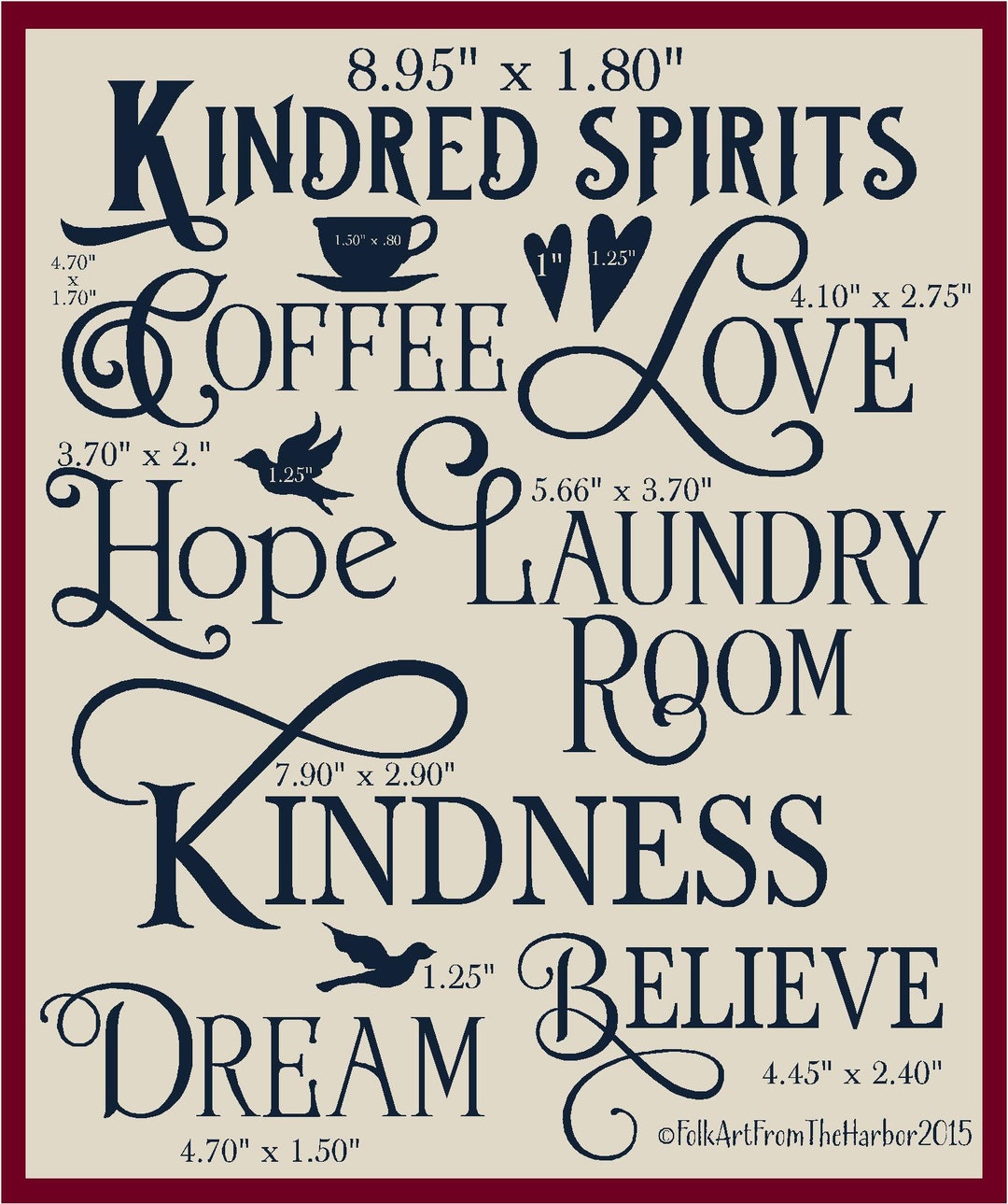 Kindred Spirits Small Words SVG - Etsy