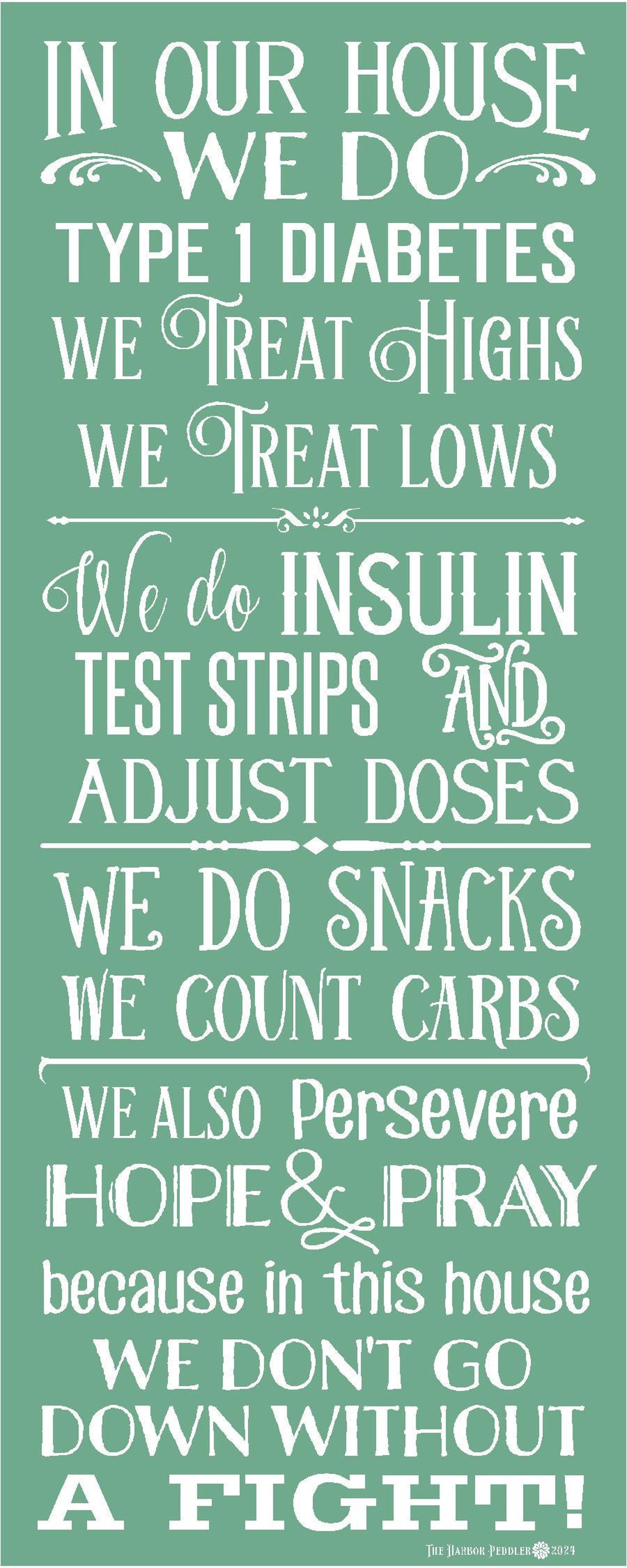 In Our House Type 1 SVG Png Pdf Diabetes - Etsy