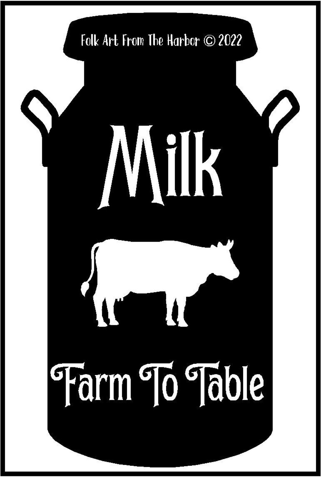 Farm to Table Milk Can SVG - Etsy