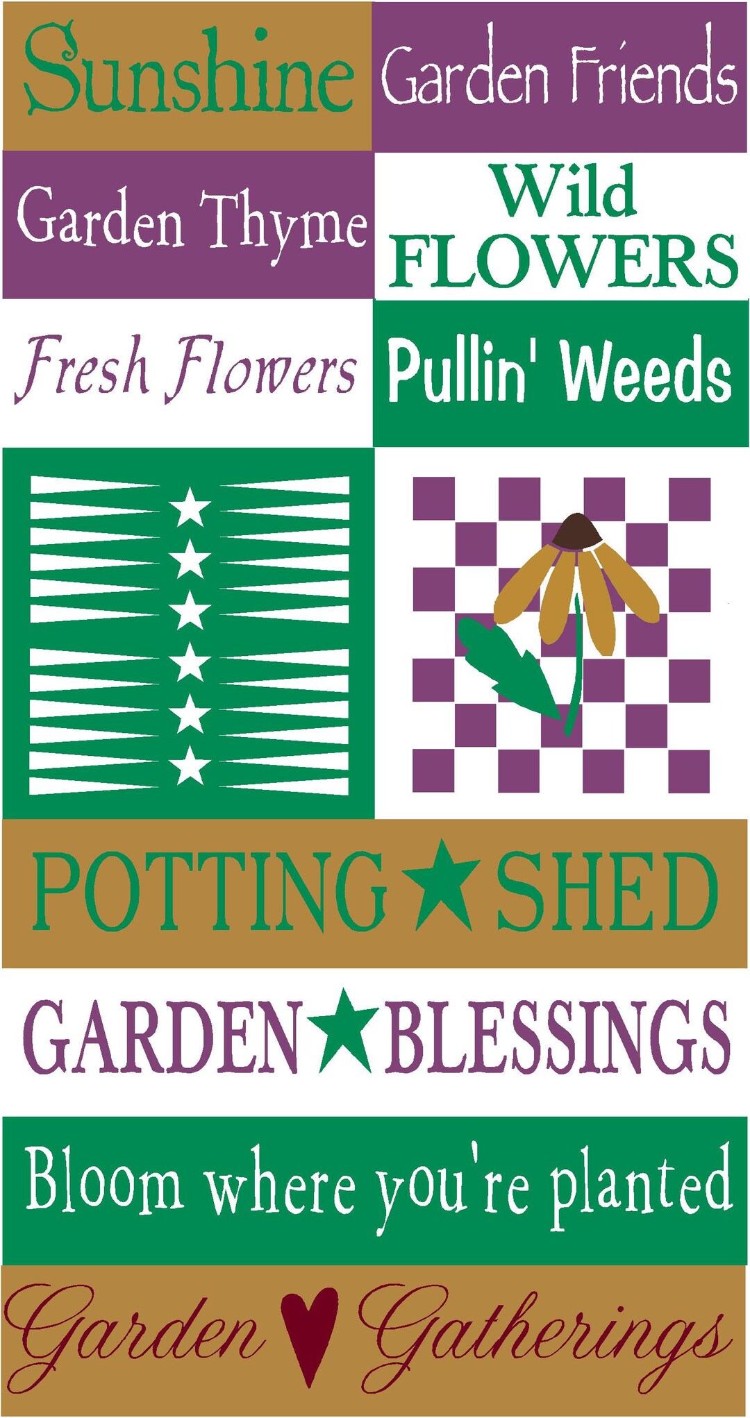 Garden Sampler Set SVG - Etsy