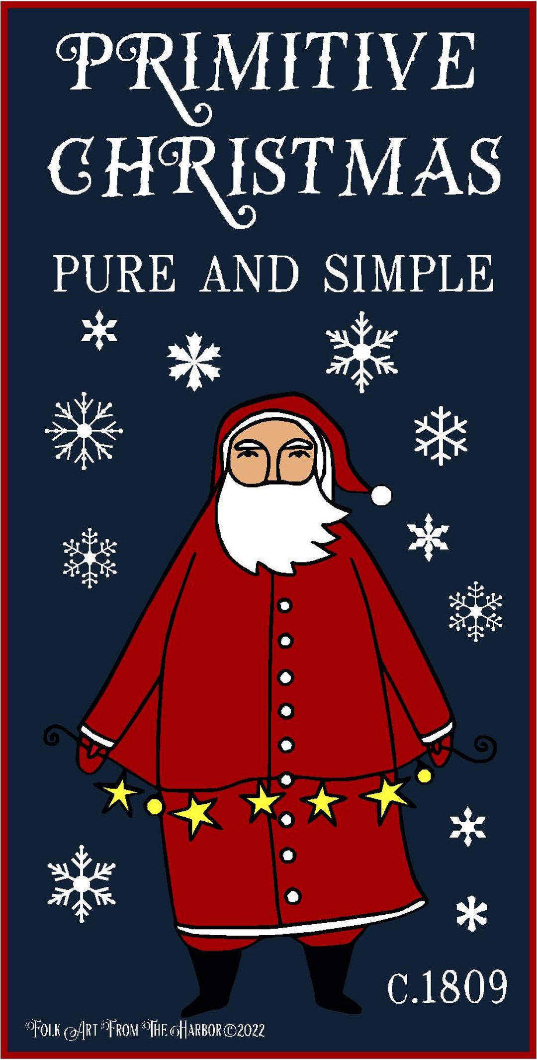 Primitive Christmas Santa SVG PDF Png Digital Download - Etsy