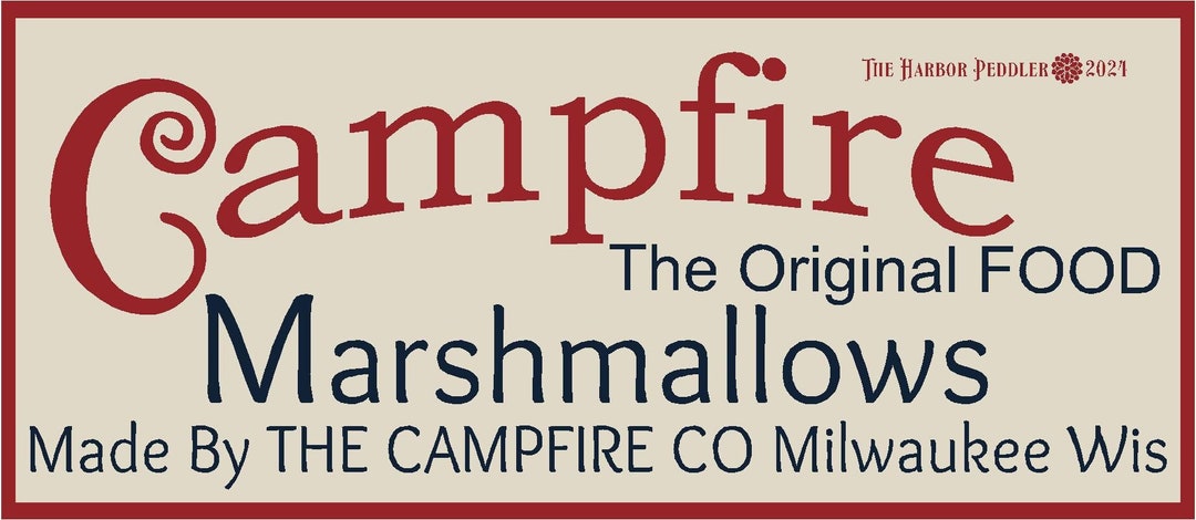 Campfire Marshmallows New SVG PDF Png Digital Download Olde Vintage Ads ...