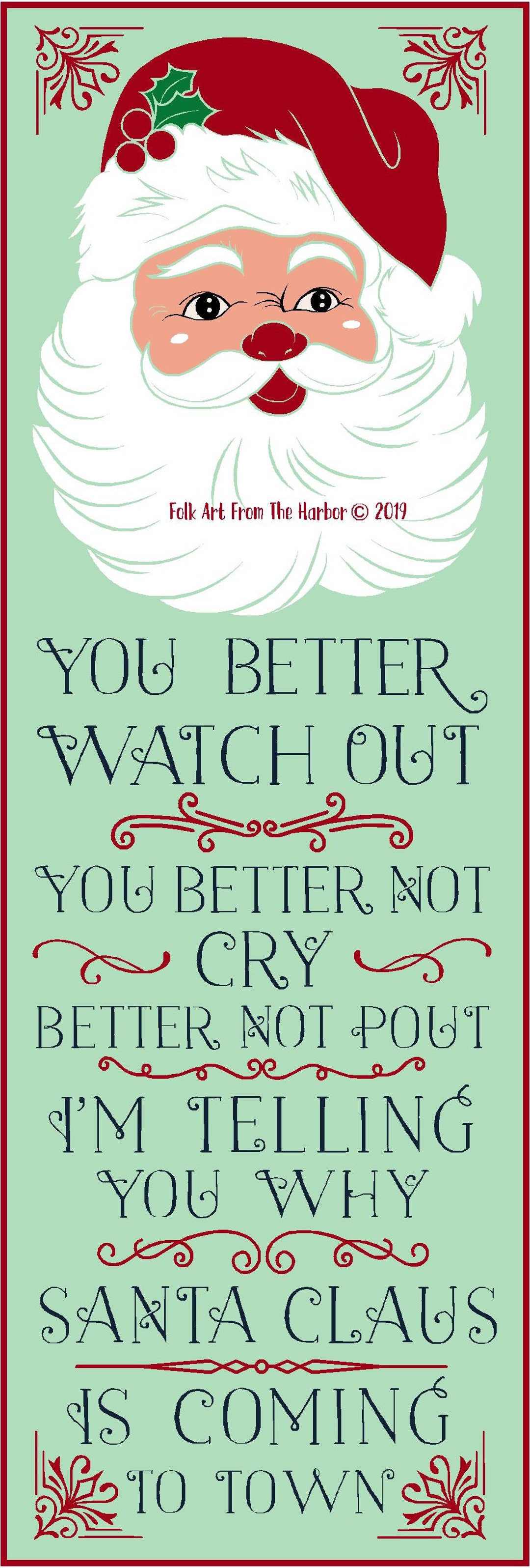 You Better Watch Out SVG - Etsy