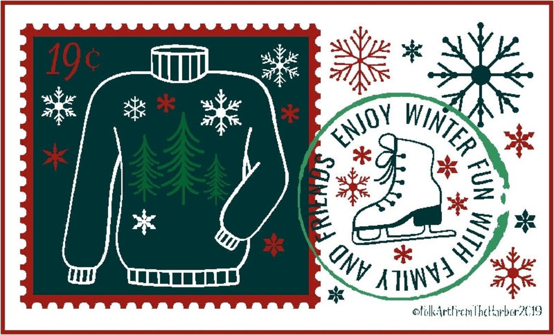 Winter Stamp SVG - Etsy