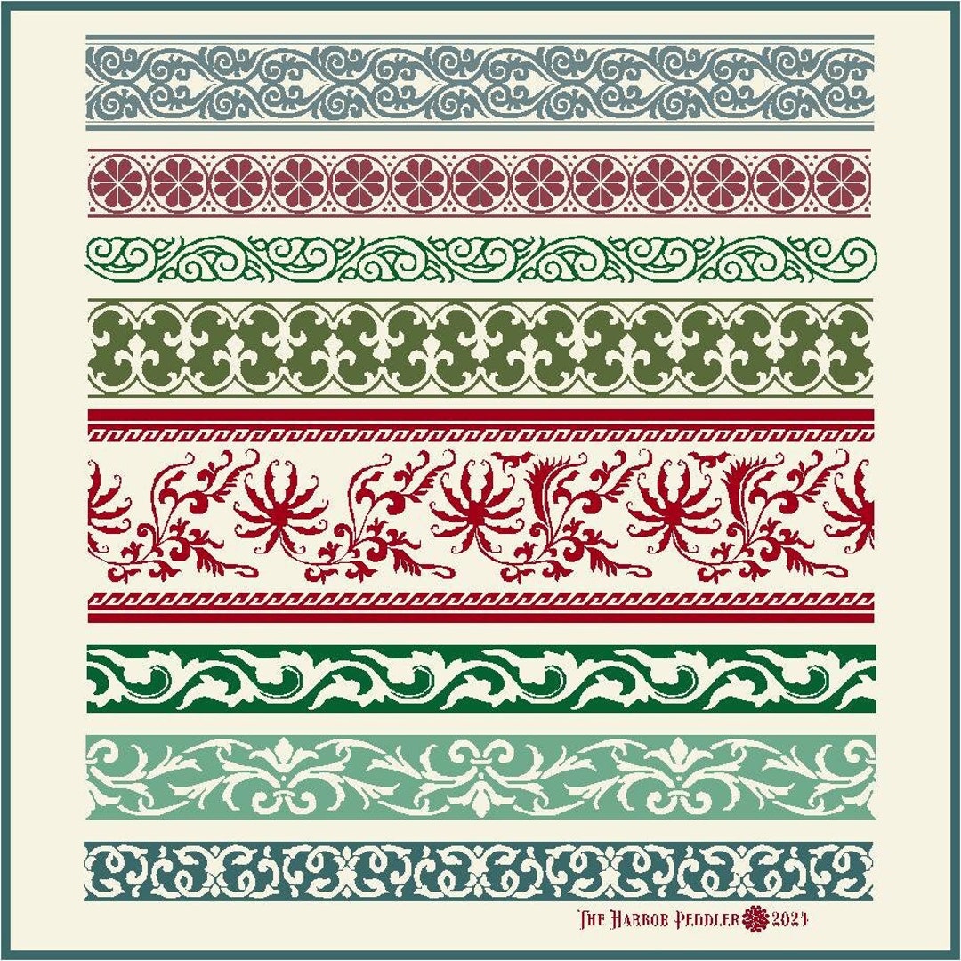 Decorative Borders 4 SVG PDF Png Digital Download Colonial Early ...
