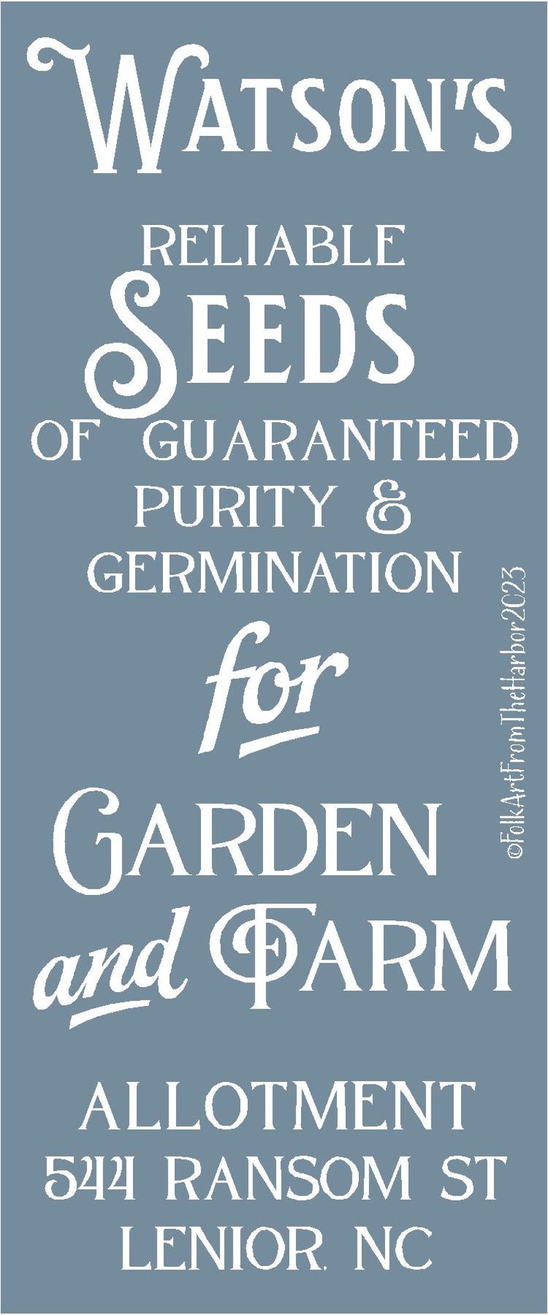 Watson's Seed Packet SVG - Etsy