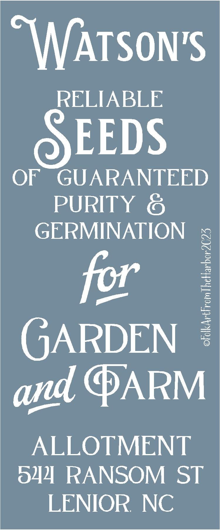 Watson's Seed Packet SVG - Etsy