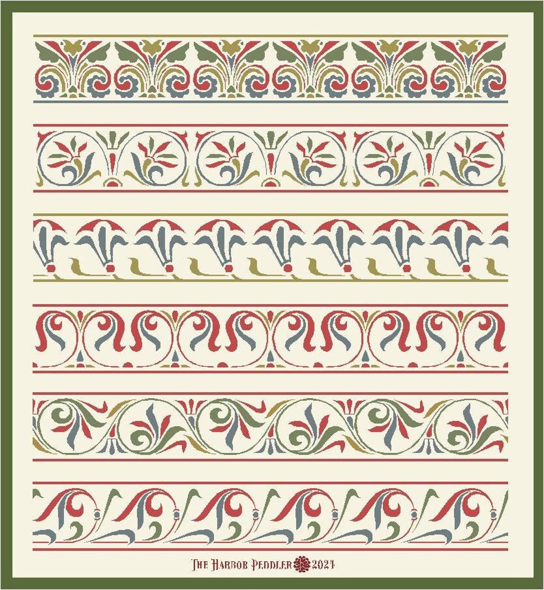 Decorative Borders 1 SVG PDF Png Digital Download Colonial Early ...