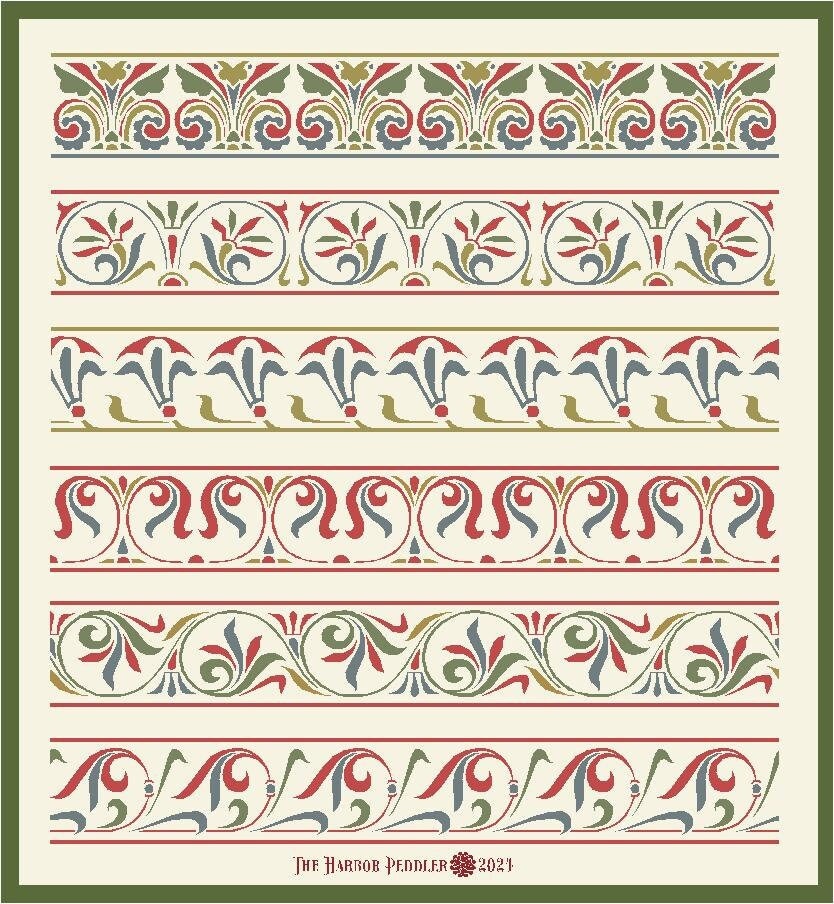 Decorative Borders 1 SVG PDF Png Digital Download Colonial Early ...
