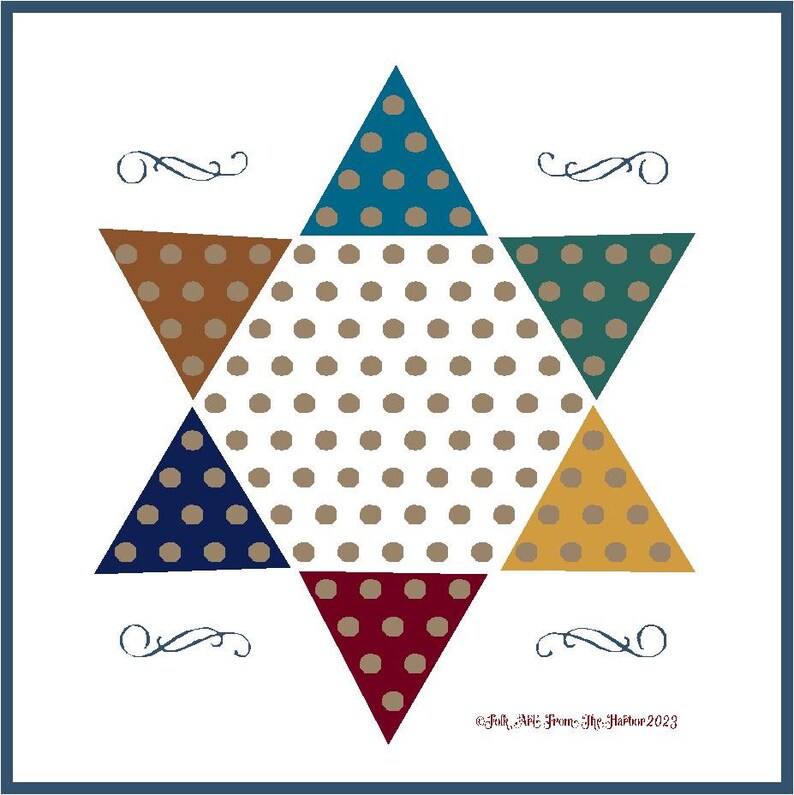 Chinese Checkers Game Board SVG - Etsy