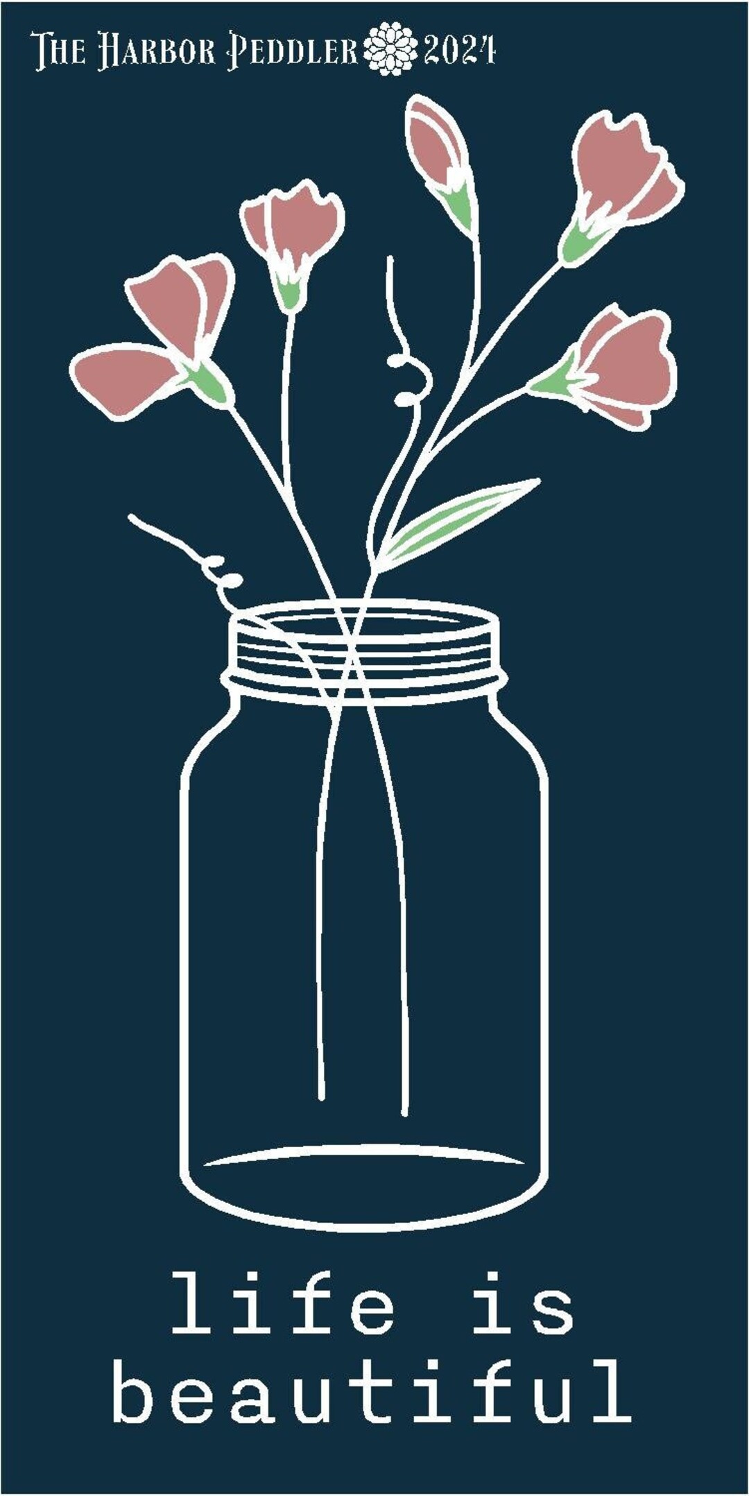 Life is Beautiful SVG Digital Download Pdf Png Flowers Mason Jar Spring ...