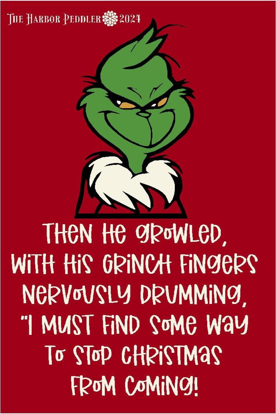 Then He Growled SVG PDF Png Digital Download Christmas Grinchy - Etsy