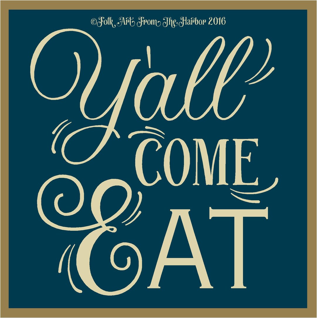 Y'all Come Eat SVG - Etsy