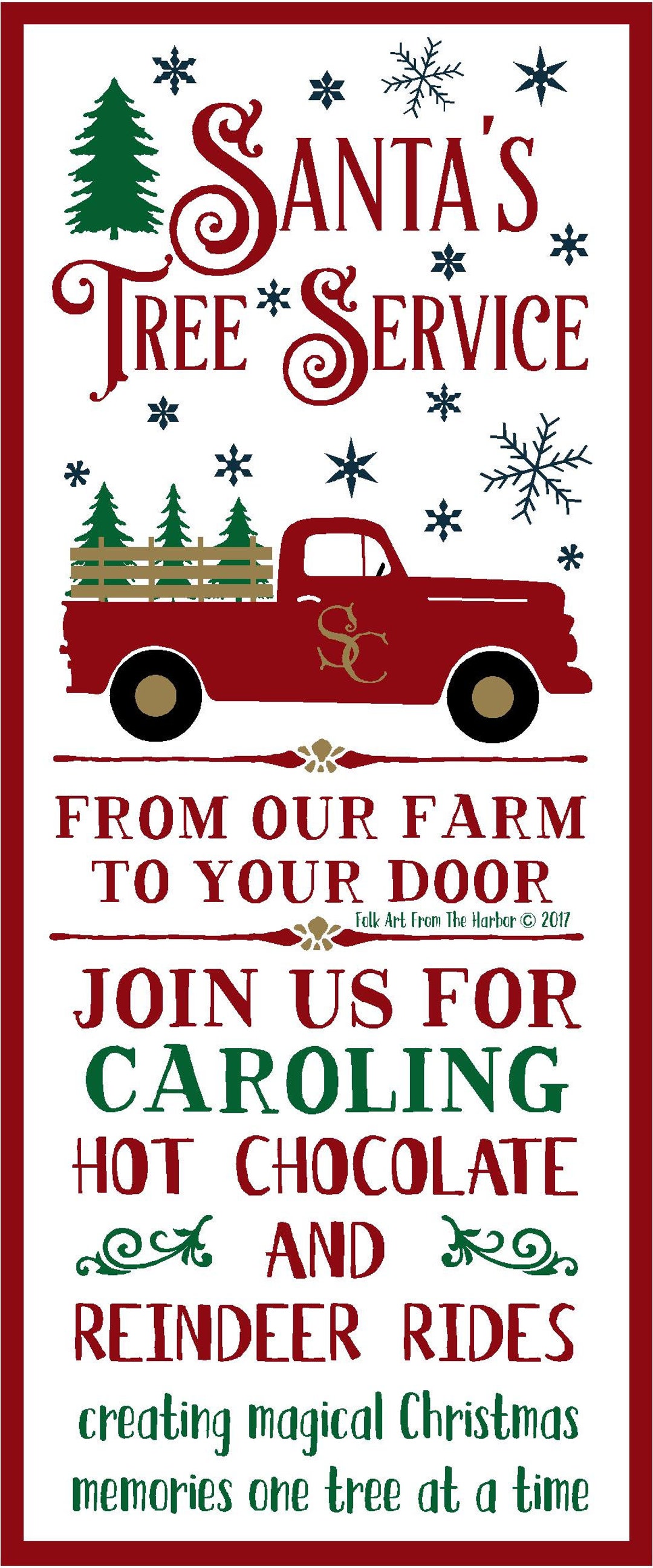 Santa's Tree Service SVG - Etsy