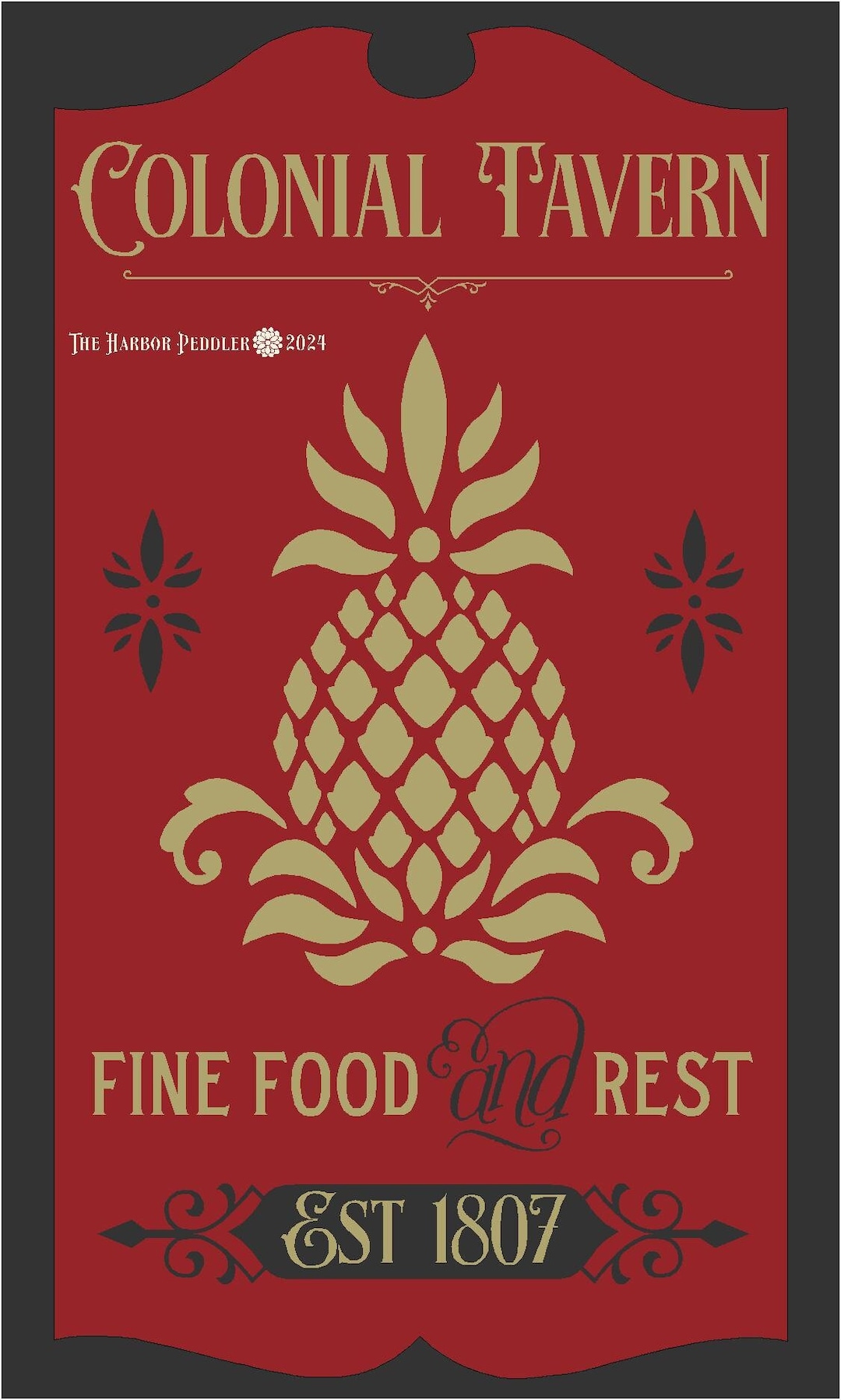 Colonial Tavern SVG PDF Png Digital Download Pineapple - Etsy