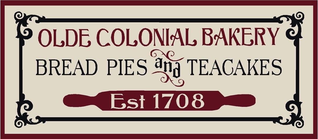 Olde Colonial Bakery SVG - Etsy