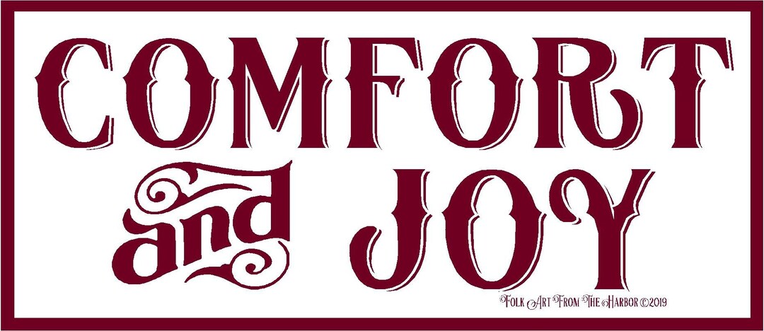 Comfort and Joy SVG File Digital Download Christmas - Etsy