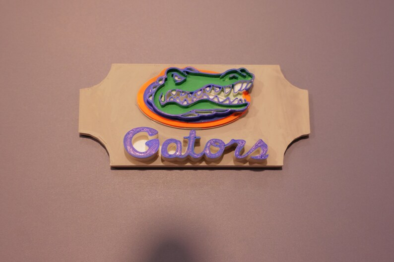 3D Printed Gators Logo - Etsy