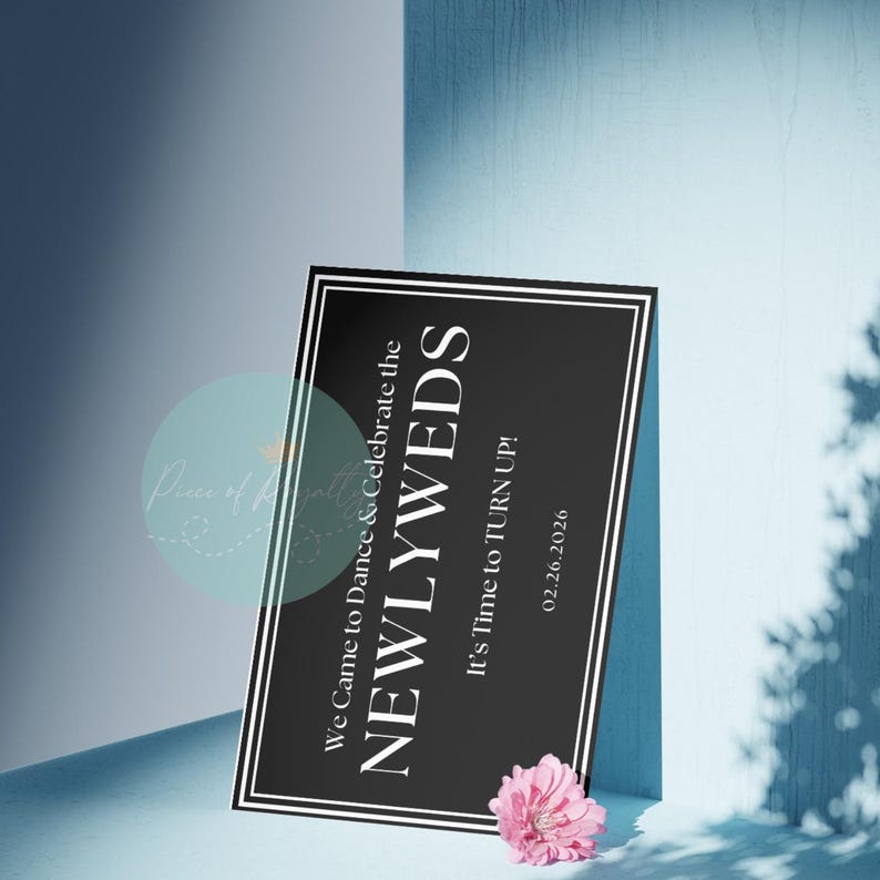 Newlyweds Dance Floor Custom Wedding Sign | Club Style Reception Decor ...