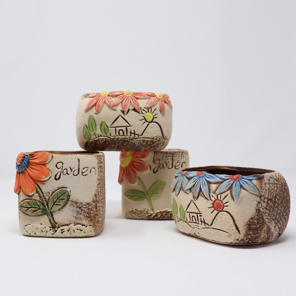 Cute Clay Pot - Etsy