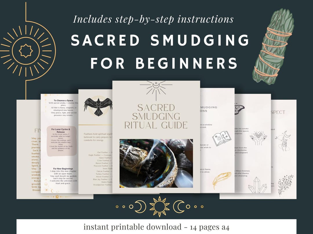 Smudging Ritual Guide PDF – Printable 14 Pages | Printable + Digital ...