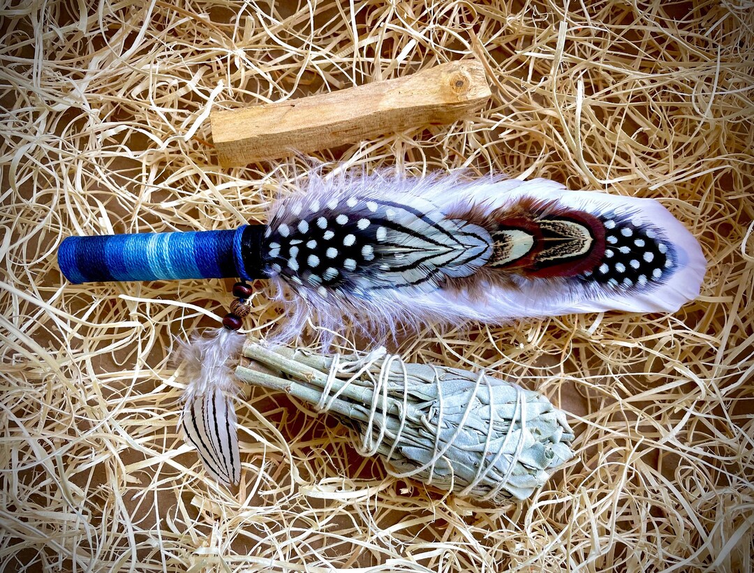 Smudging Kit Angel Wing With Palo Santo and White Sage Shaman Gift ...