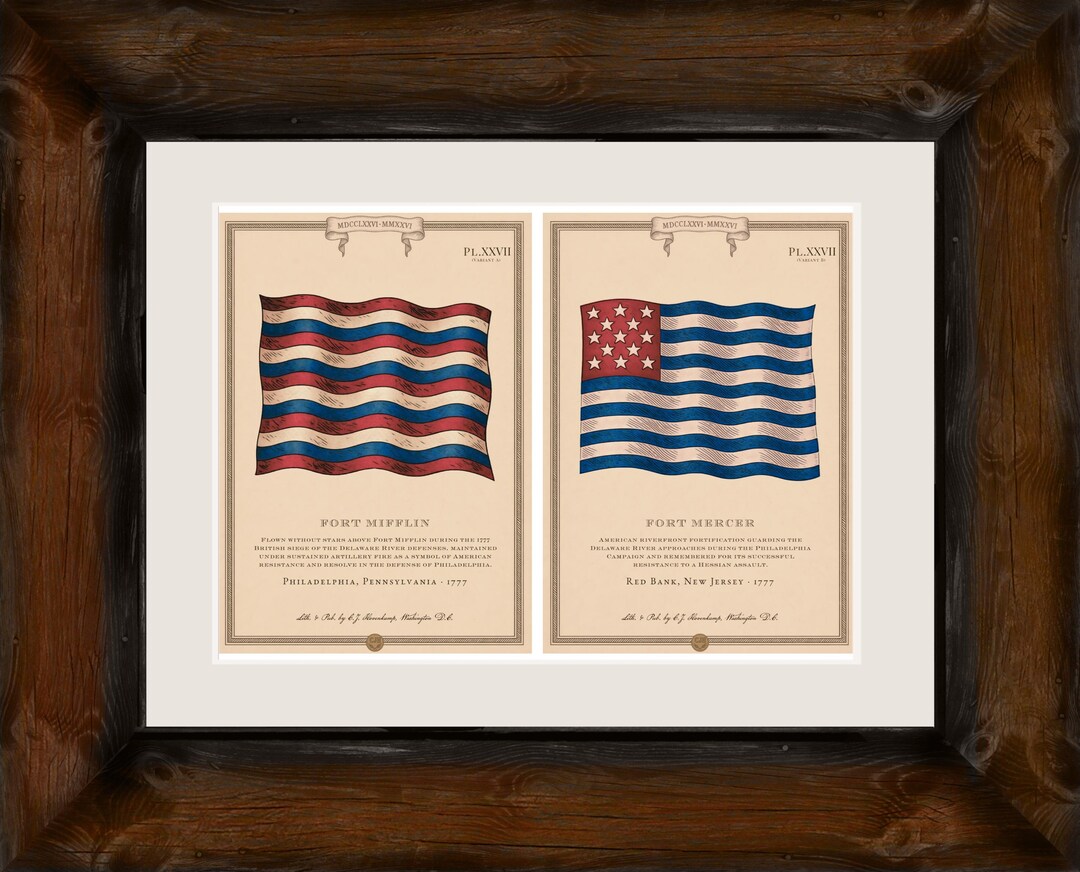 Forts Mifflin & Mercer Flags, 1777 (sold as a Pair) — Revolutionary War ...