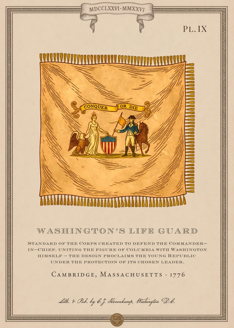 Washington's Life Guard Flag — Revolutionary War — Historically ...