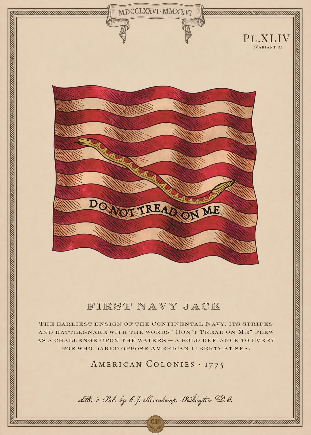 First Navy Jack — Revolutionary War — Historically Reconstructed ...