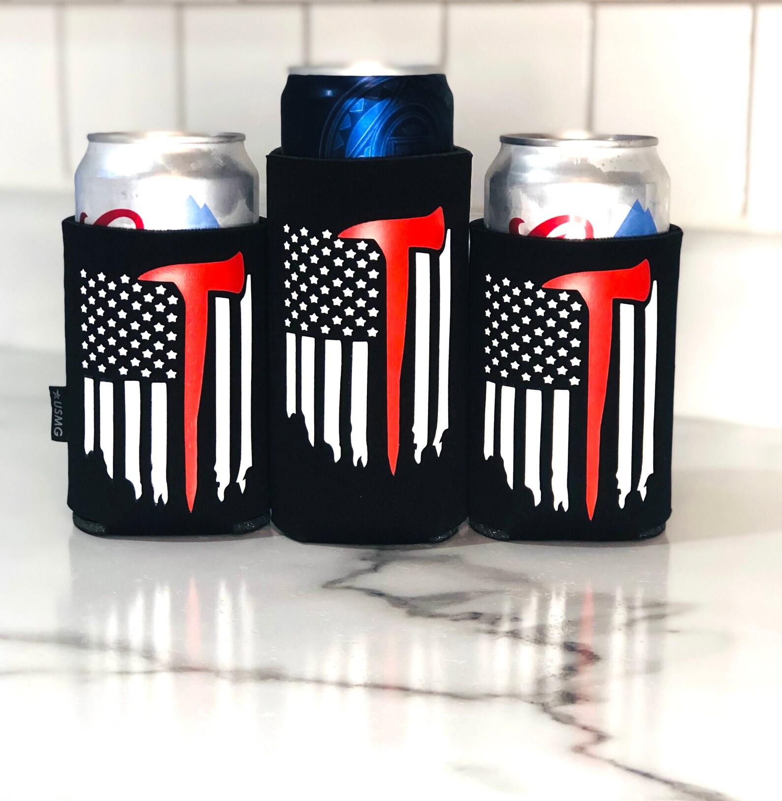 Firefighter Can Cooler, Firefighter, Fireman Gift, Thin Red Line Gift ...
