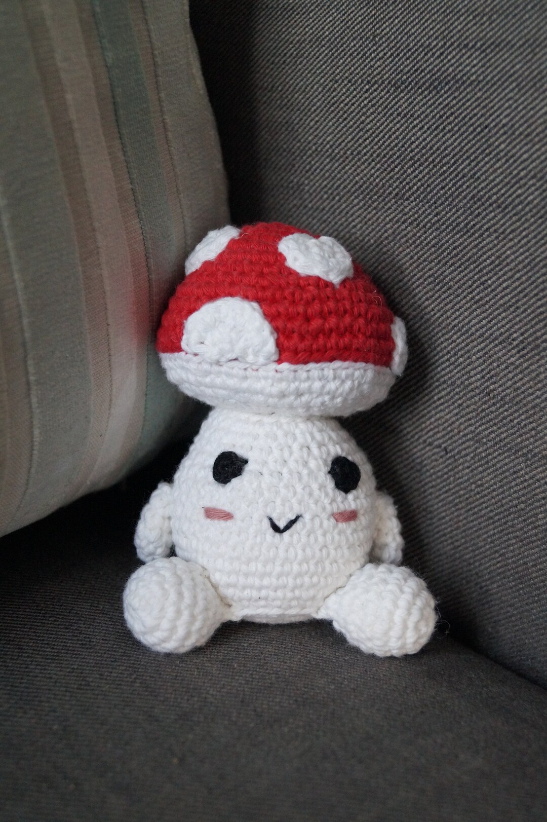 Champi the Mushroom, Colorful Cuddly Toy, Crochet Toy, Handmade Cotton ...