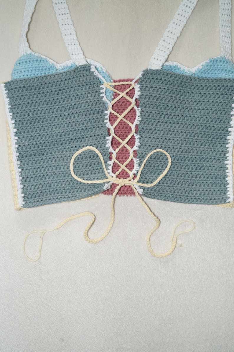 Colorful Crochet Top With Hearts Handmade Boho Top Festival Clothing ...