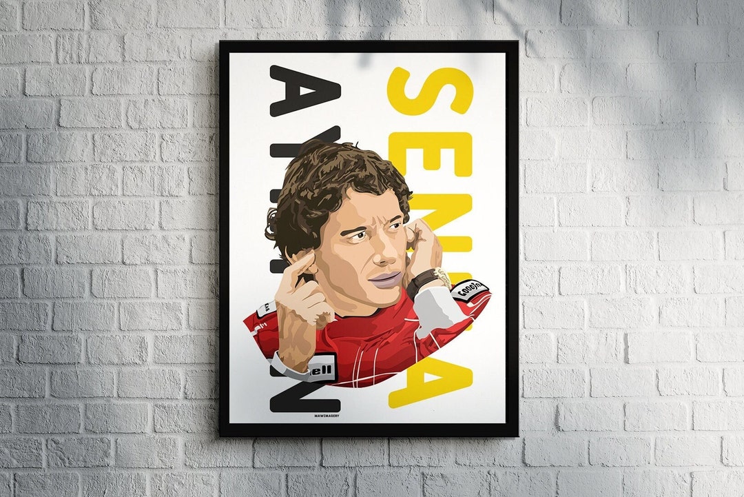 Ayrton Senna - F1 Portrait Illustration Artwork Print - Etsy