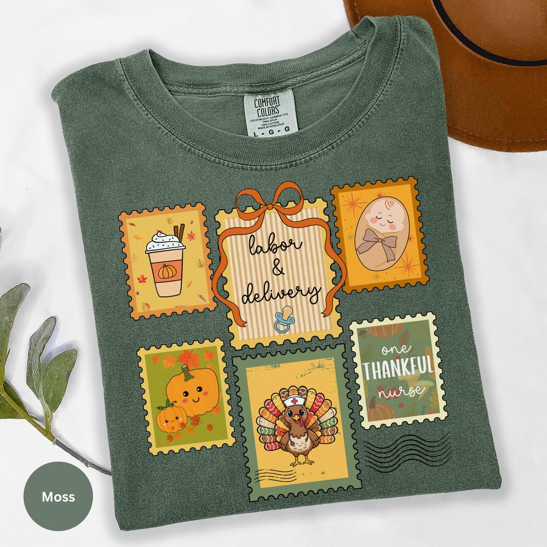 Labor and Delivery Nurse Fall Shirt, Comfort Colors Autumn Landd ...