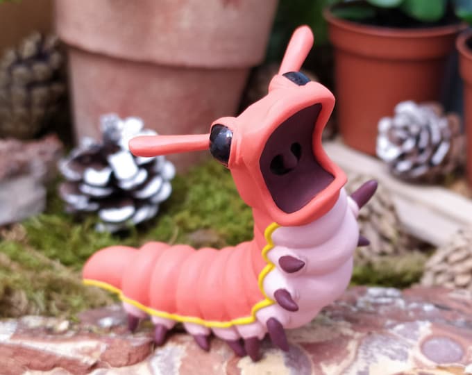 Screamapillar caterpillar Figure - Etsy
