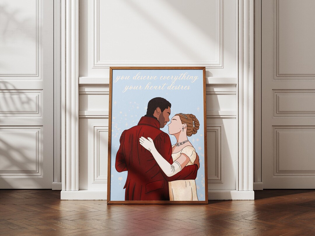 Simon and Daphne Bridgerton Art Print | Regency Romance Art, Bridgerton ...