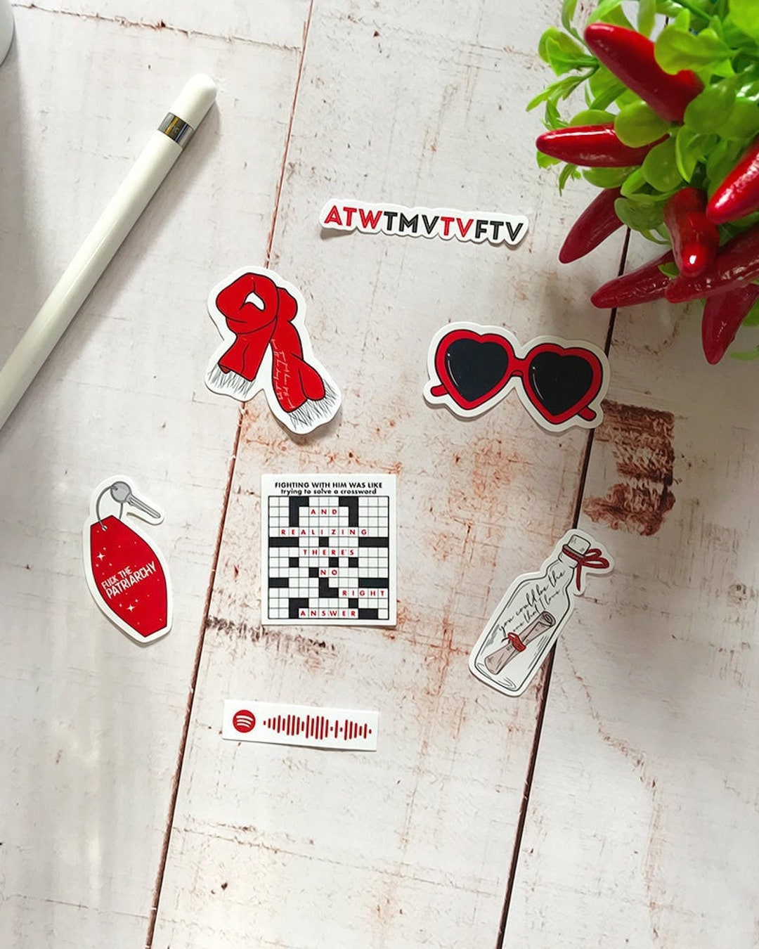 Red taylor's Version by Taylor Swift STICKERS - Etsy