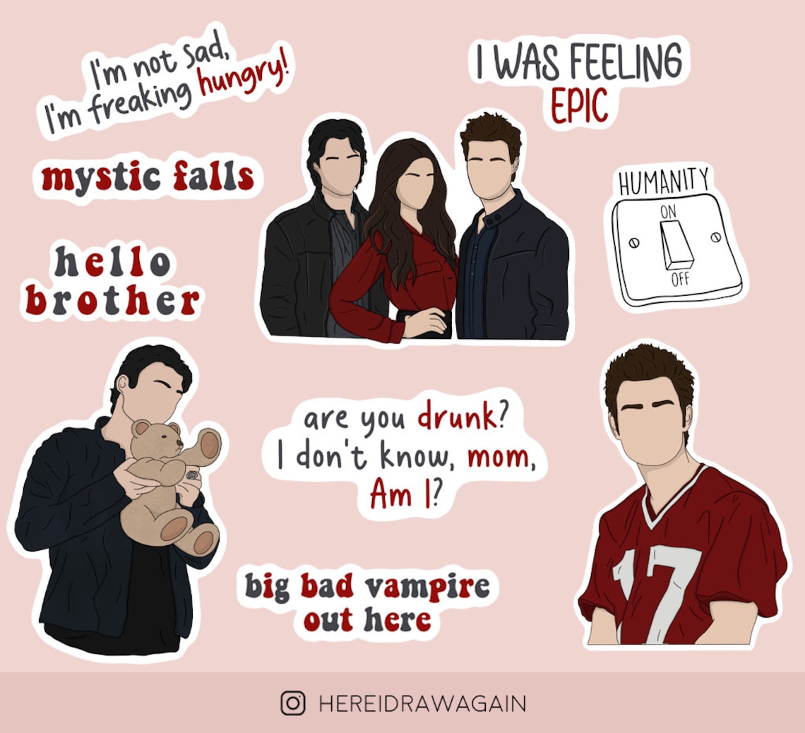 The Vampire Diaries STICKER SHEET - Etsy