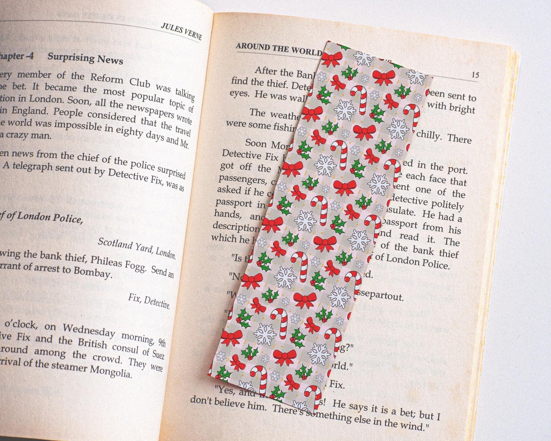 Christmas Bookmark | Holiday Reading Gift, Bookish Christmas Present ...