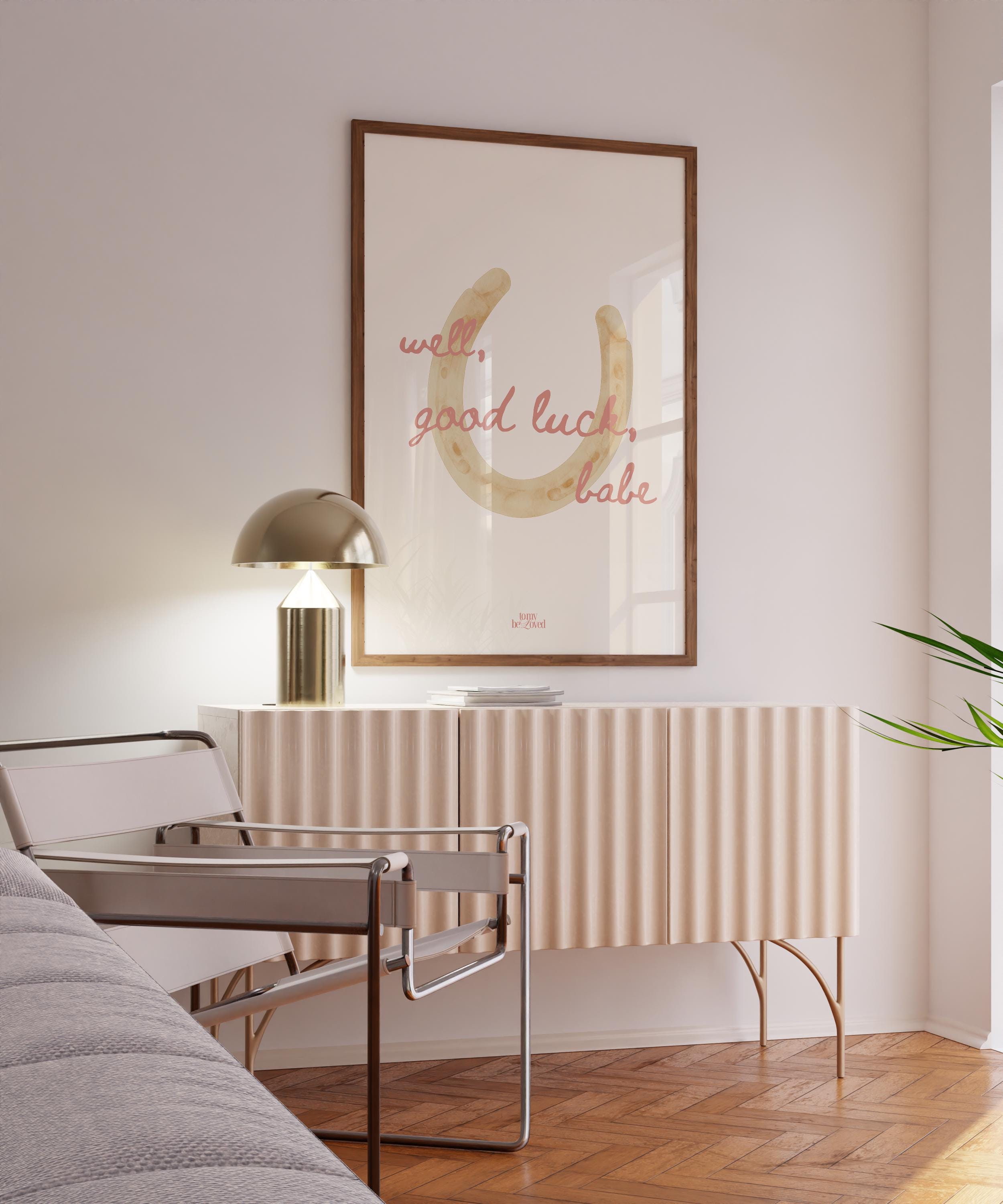 Good Luck Babe Cream | CR | Poster Aesthetic Modern Home Decor Wall Art ...
