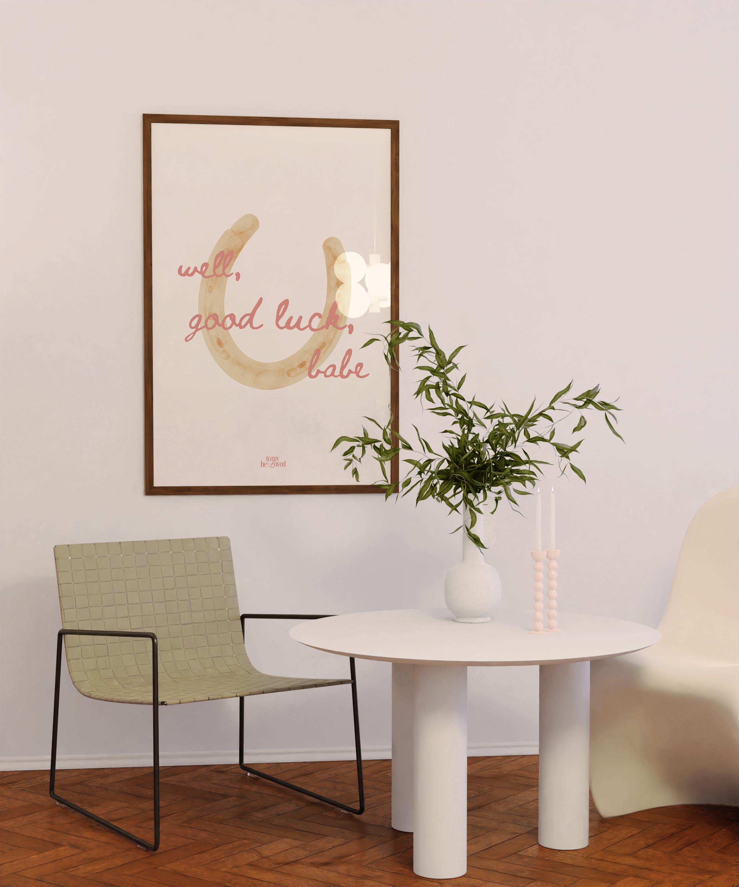 Good Luck Babe Cream | CR | Poster Aesthetic Modern Home Decor Wall Art ...
