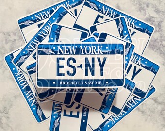 New York License Plate Sticker - Etsy
