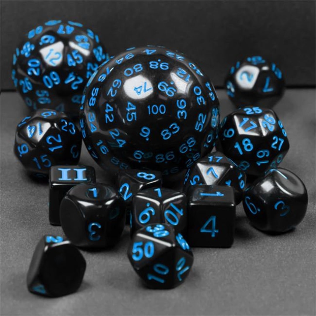 Blue Unusual 15 Die Set W/d100 D30 and More Dungeons and - Etsy