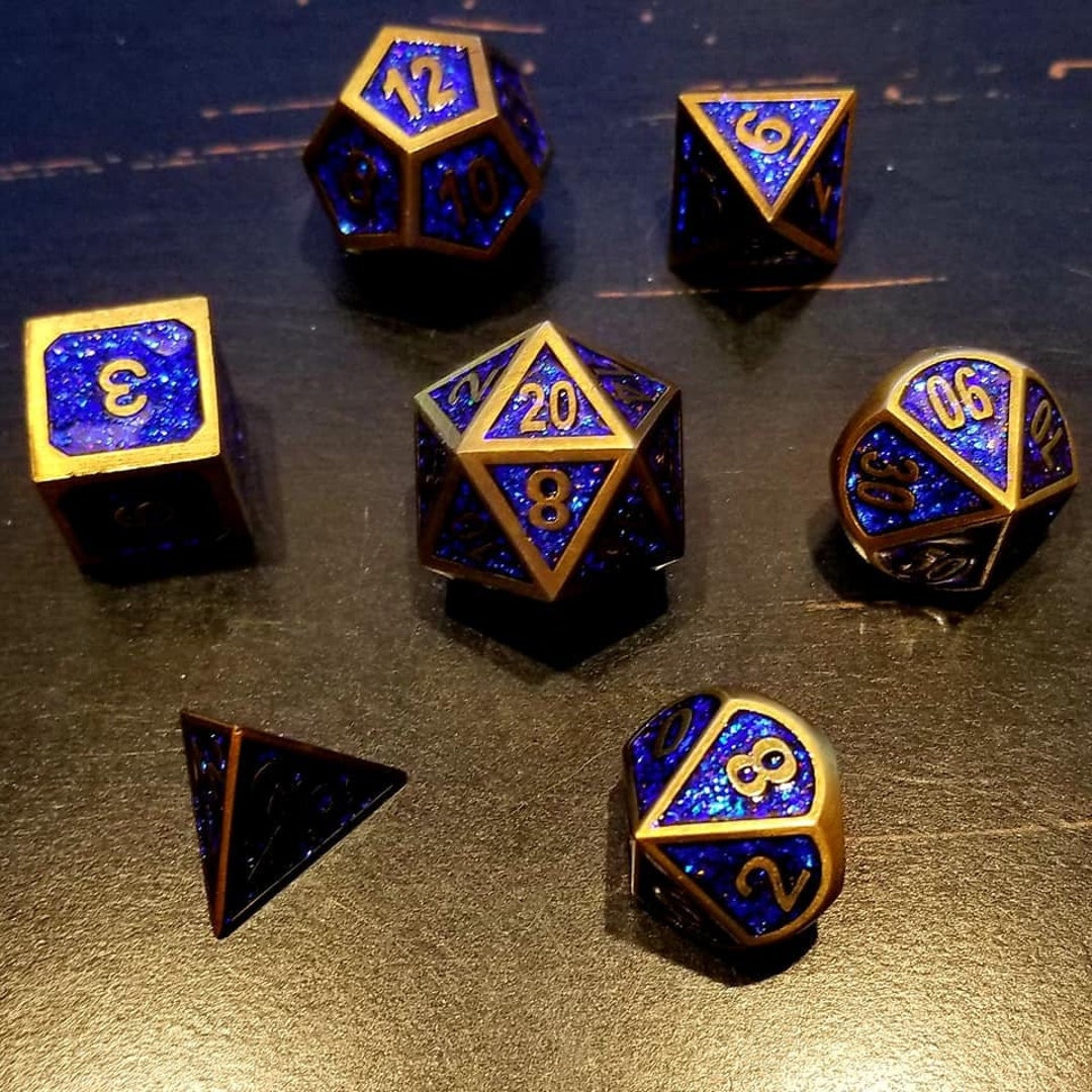 Bardic Inspiration Metal Dnd Dice Set Dungeons and Dragons - Etsy